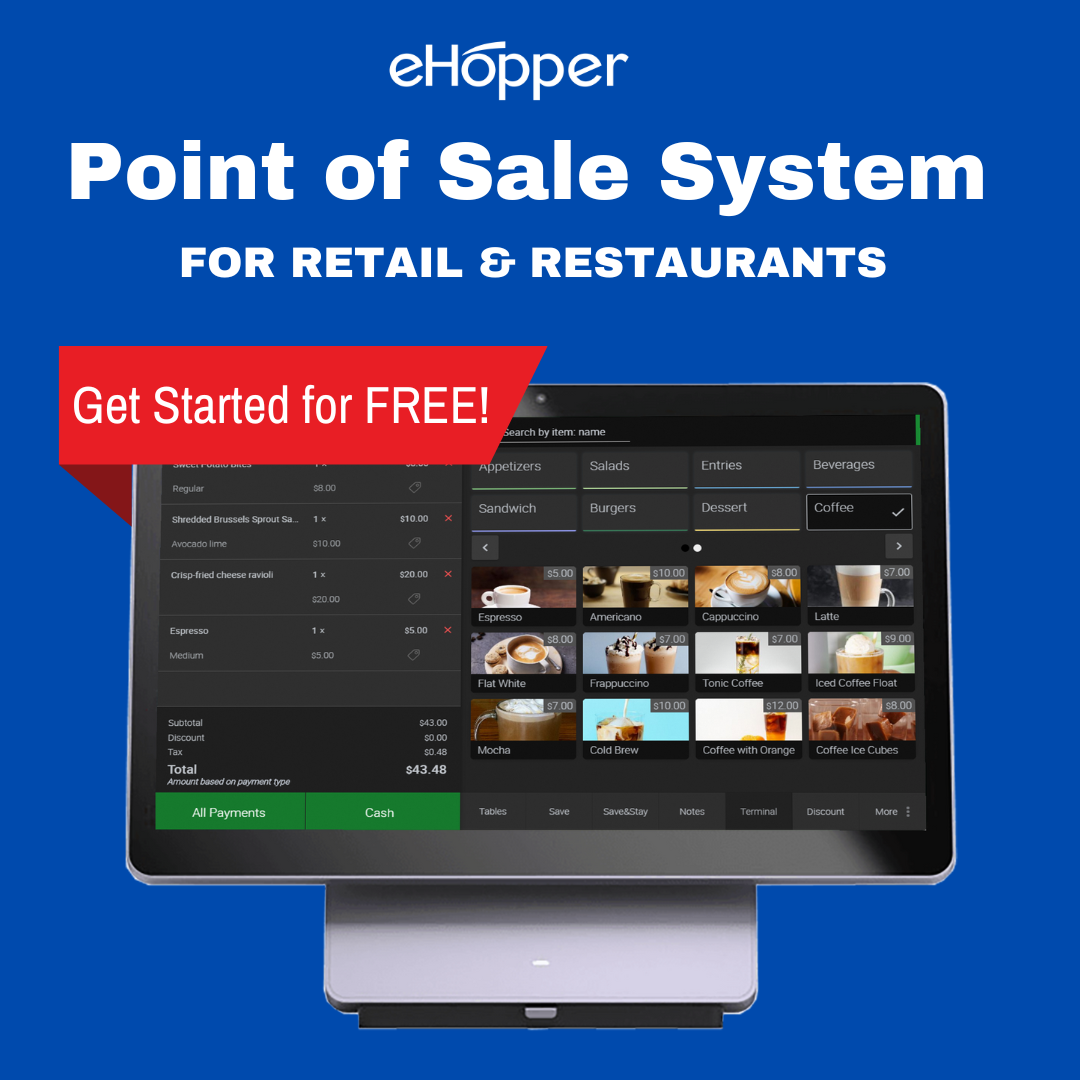 FREE Point Of Sale Signup | eHopper POS