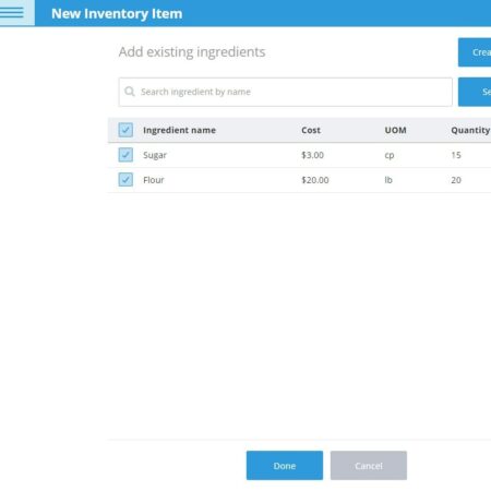 Ingredients Manager App