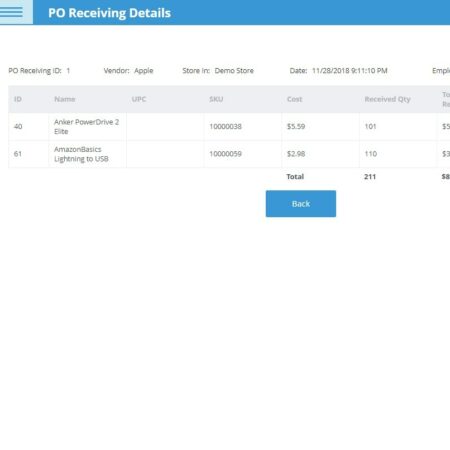 Purchase Order Receiving App