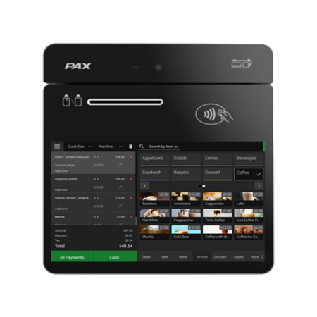 All-In-One POS System Pax Elys L1400 & PAX A3700 Payment Tablet