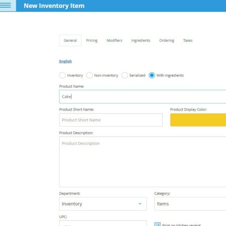 Ingredients Manager App