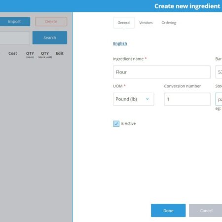 Ingredients Manager App